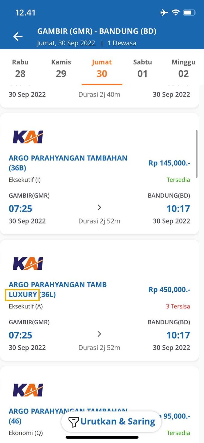 KAIの長距離列車「KA Antar Kota」の乗車方法 | Lili's Indonesia Life